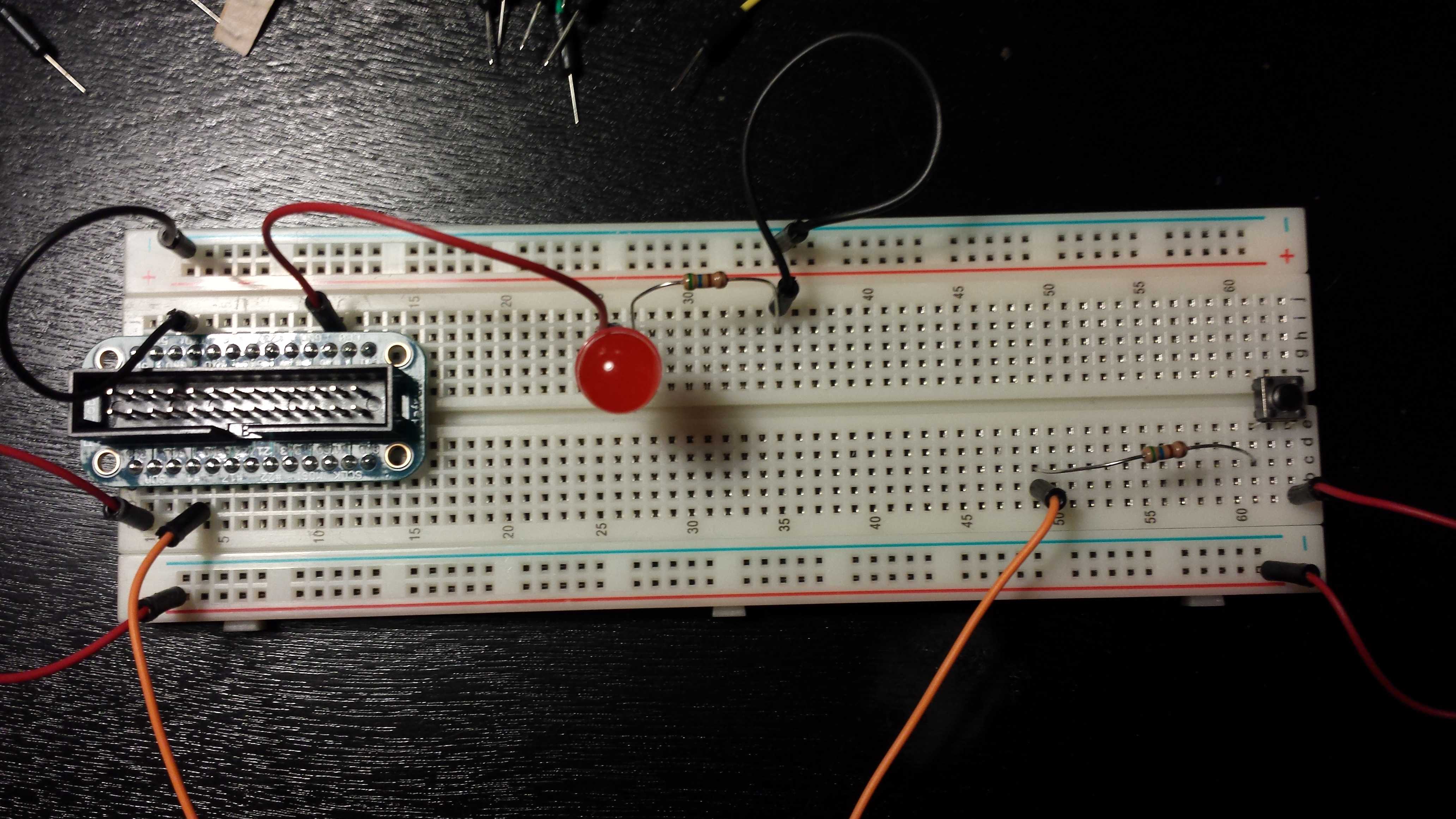 Raspberry Pi Push Button One 1 Led Prompt Fu